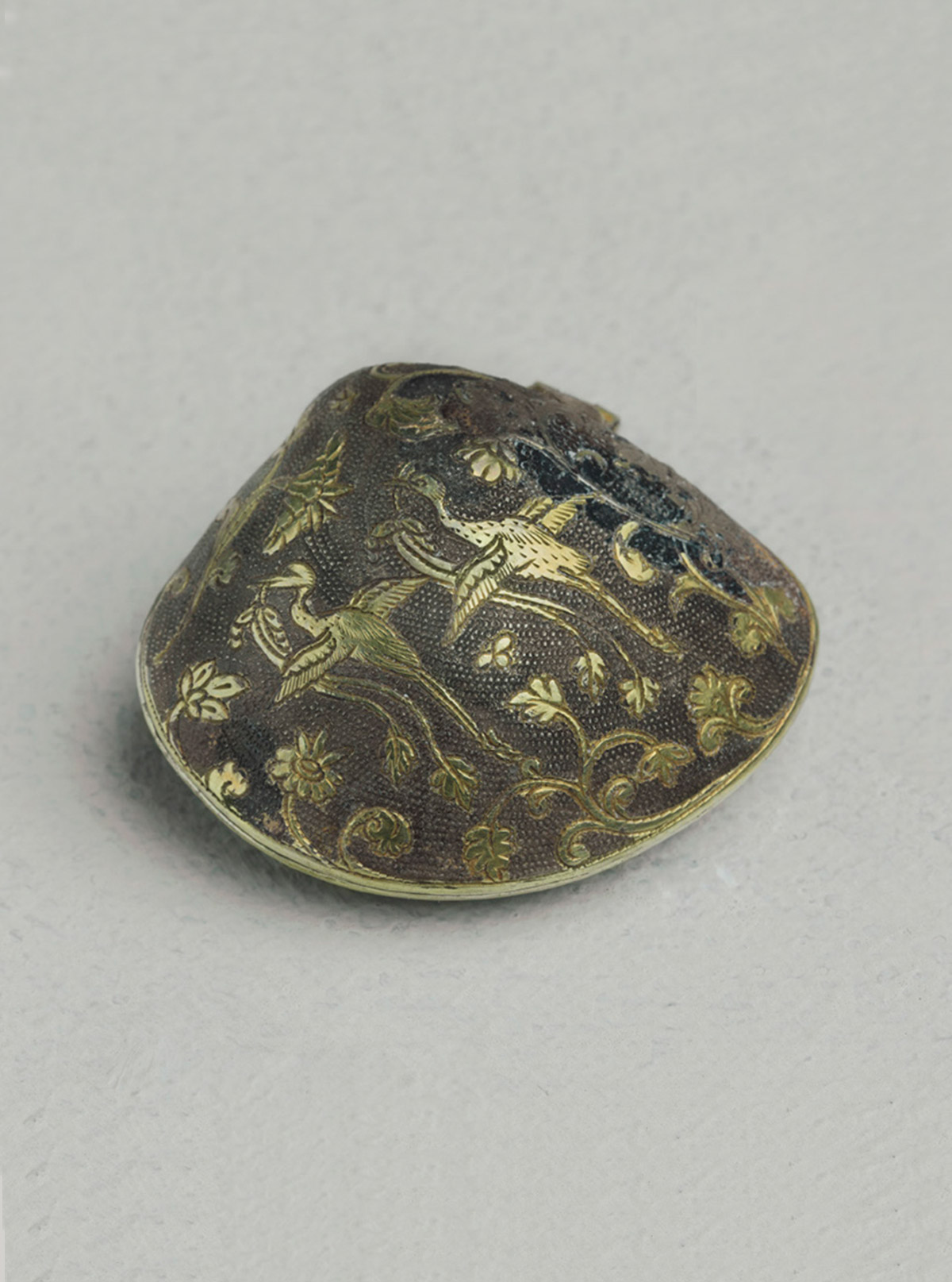 Parcel-gilt Shell-shaped Silver Box | objects | Eskenazi Exhibition